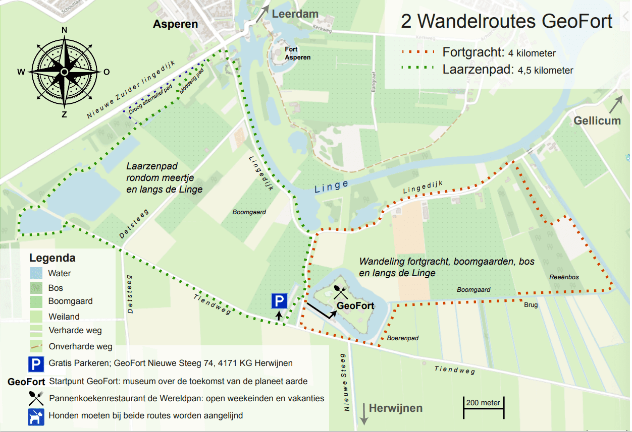 Ontdek de omgeving van GeoFort wandelend of op de fiets!